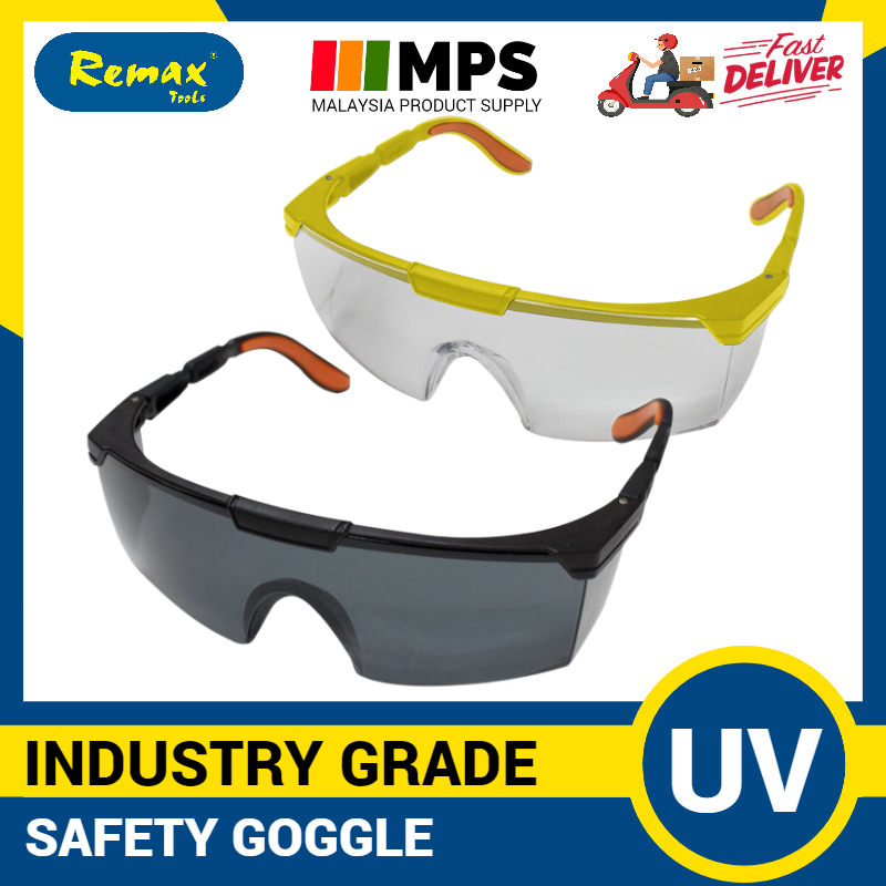Remax Clear/Black Lens Protection Adjustable Safety Goggle (LOCAL STOCK ...