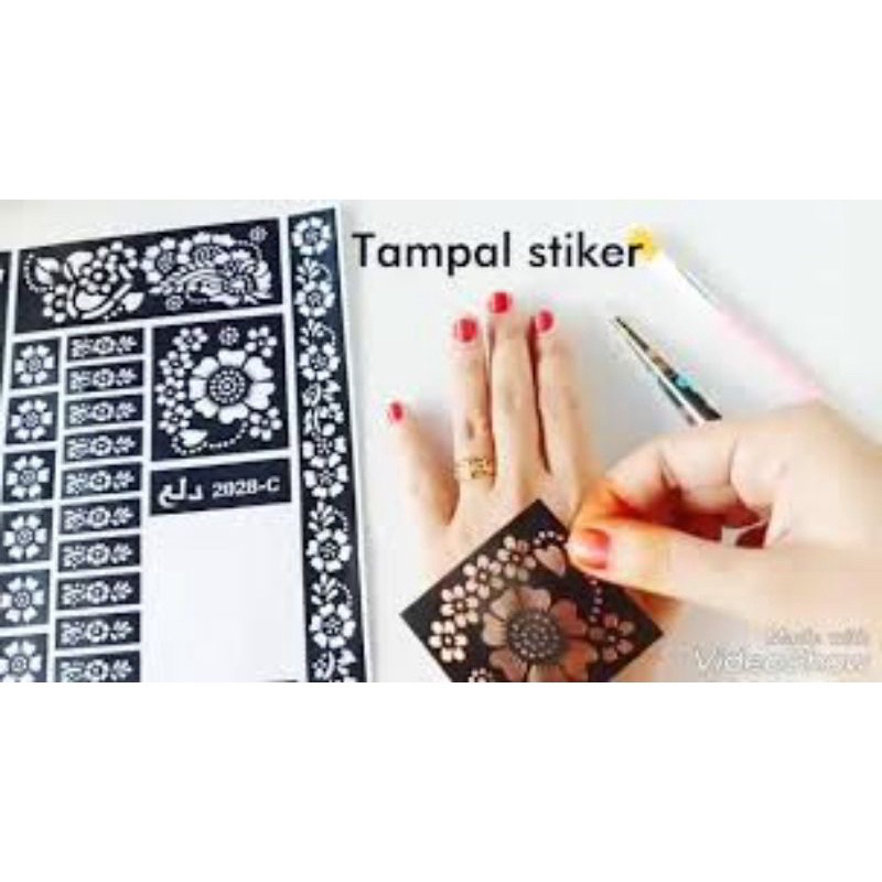 Sticker henna / sticker inai 1pack 12pcs | Shopee Malaysia