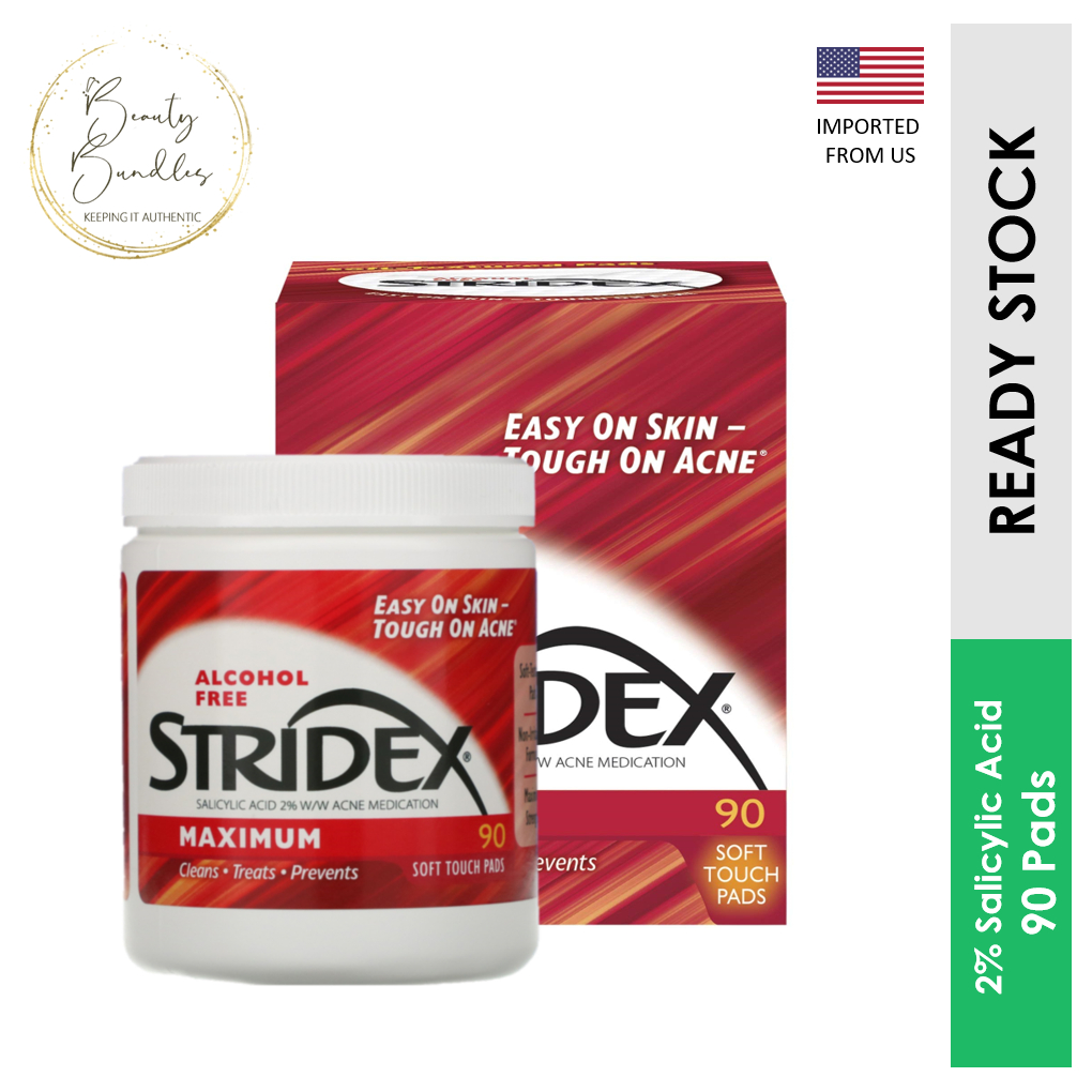 Stridex Single-Step Acne Control, Alcohol Free | Maximum (90 Soft Touch Pads) | Shopee Malaysia