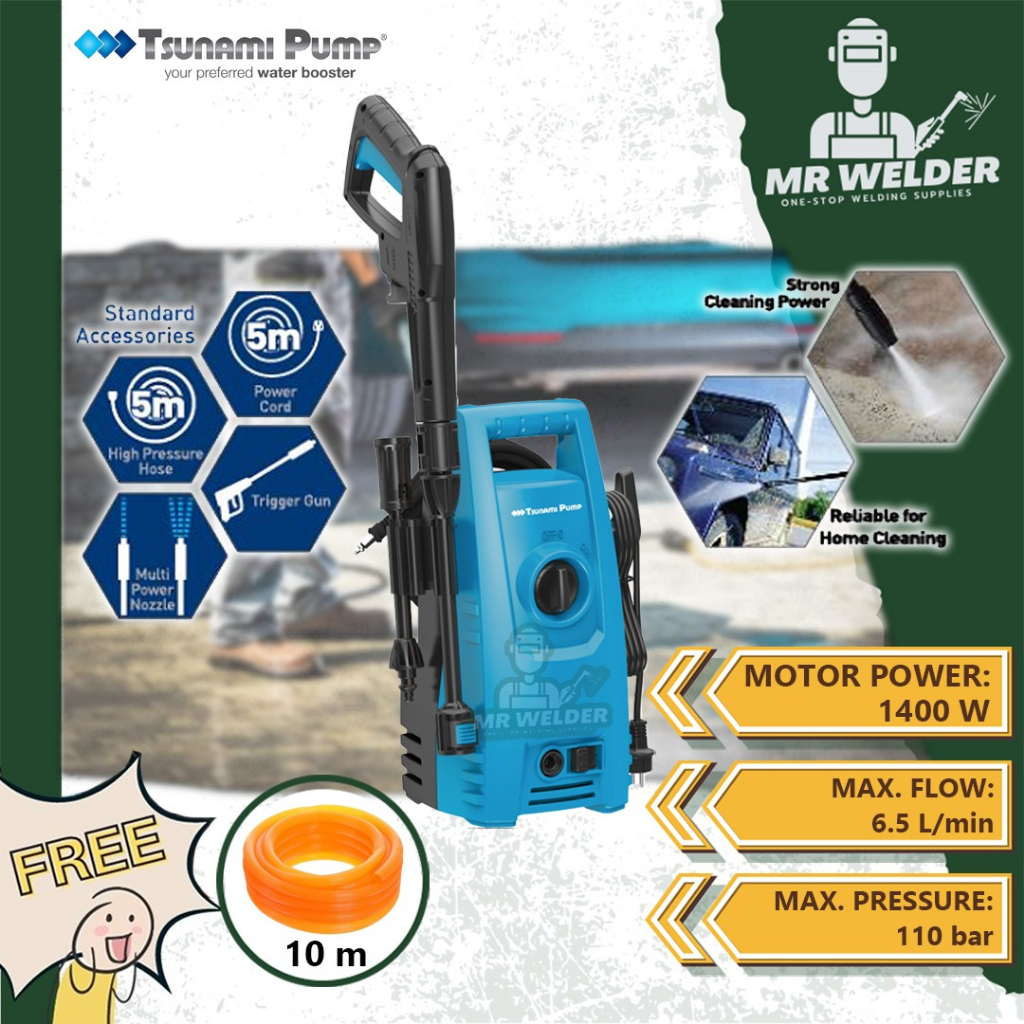 Tsunami Pump HPC6090 High Pressure Cleaner Waterjet 1400watts 110bar ...