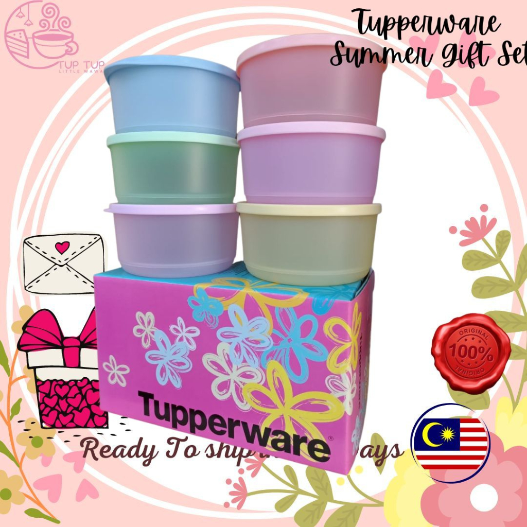 🎁 Hadiah Tupperware🎁Wish card 🎁 6 IN1 GIFT BOXES Summer Fresh Round ...