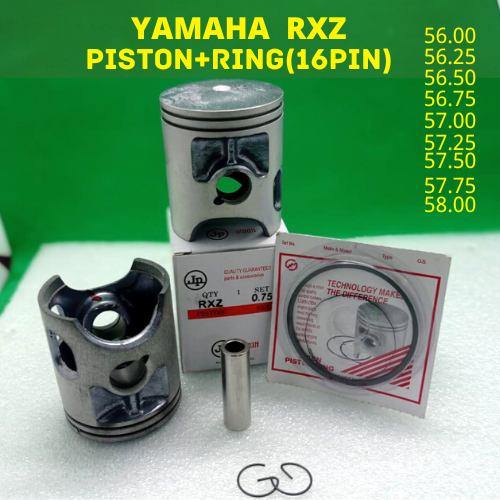 Yamaha RXZ135 - 【JP】Piston + Ring (Set)(Pin 16mm) (STD/025/050/075/125 ...