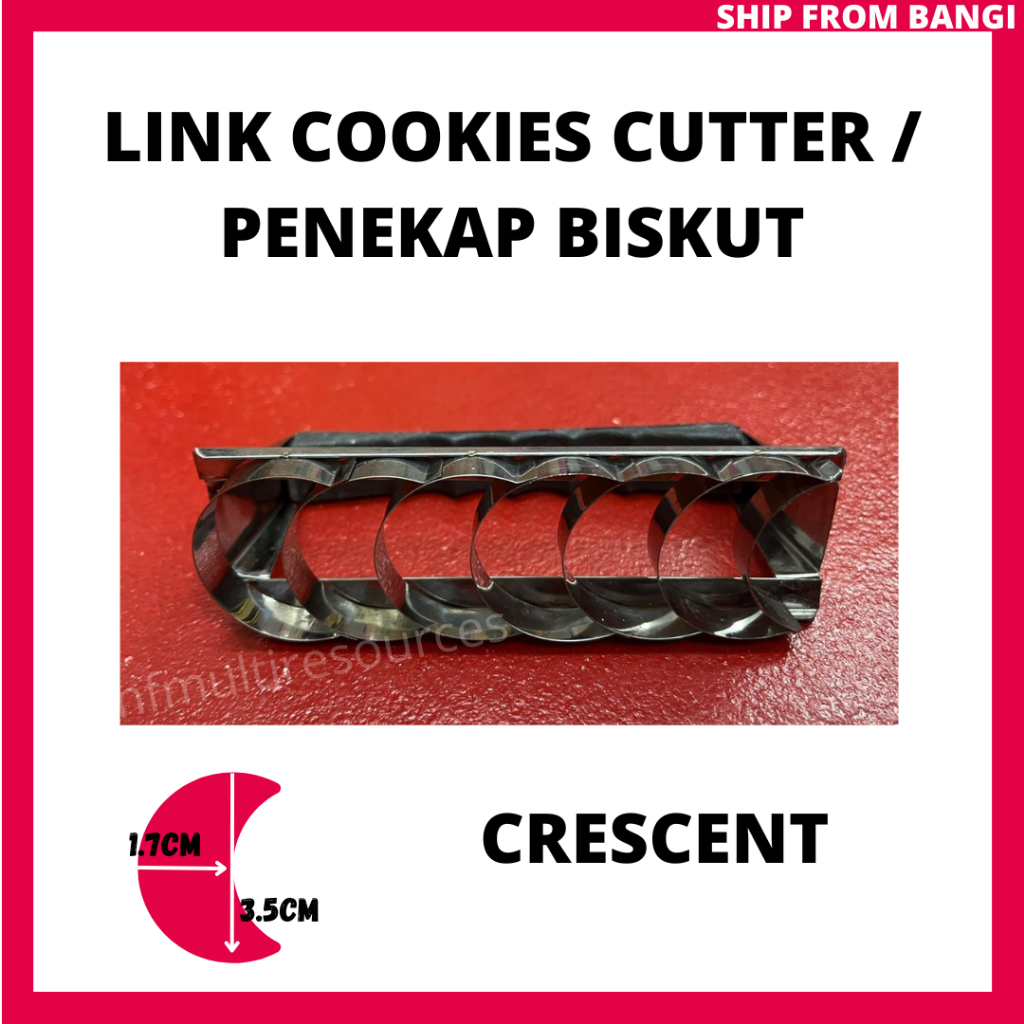 Cookies Cutter Link Acuan Biskut Kembar Steel Cookies Almond Penerap ...