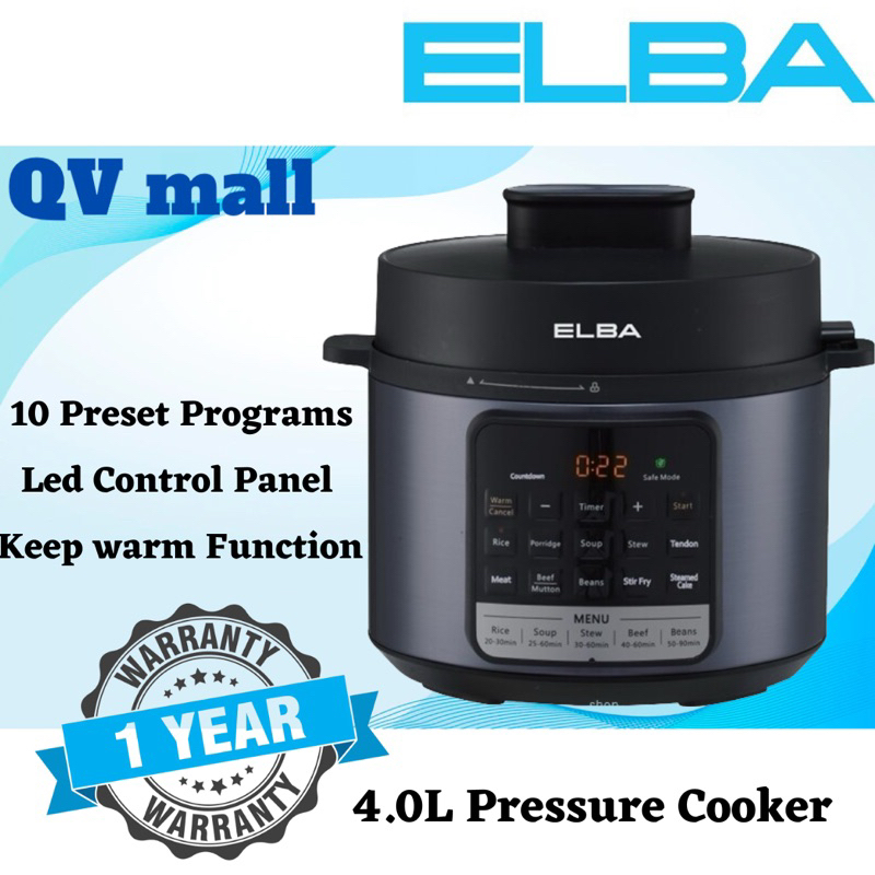 ELBA 4L Pressure Cooker EPC-N4062(BL) | Shopee Malaysia
