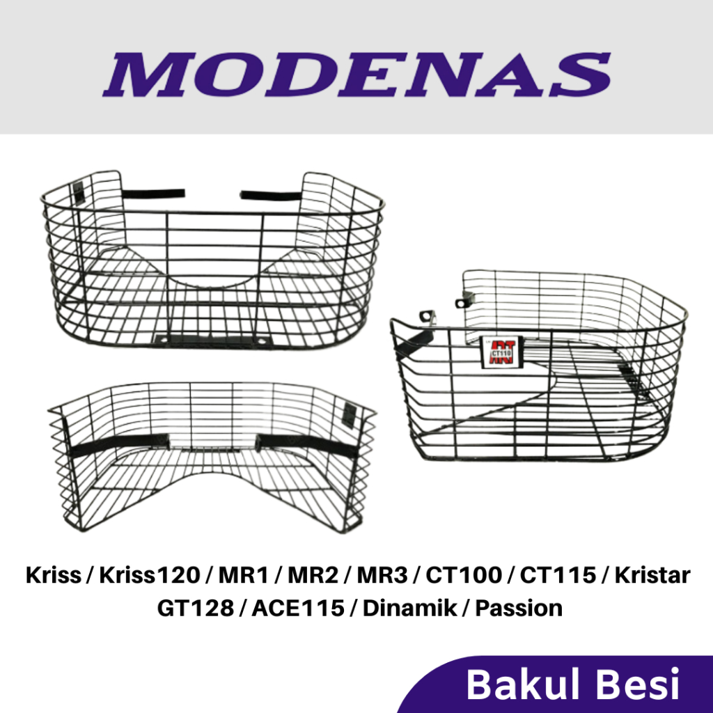 MODENAS Basket Steel Bakul Besi Motor Kriss MR1 MR2 CT100 MR3 Kristar ...