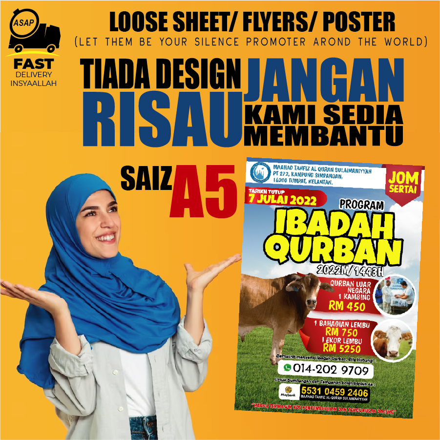 FLYERS/LEAFLET SAIZ A5 COLOUR SINGLE/DOUBLE SIDE FULL COLOUR | Shopee Malaysia
