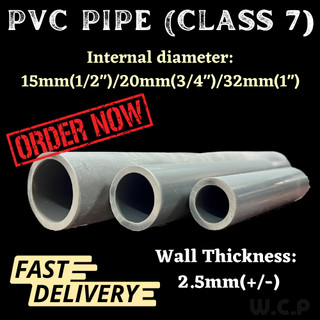 PVC PIPE CLASS 7: 1/2''(15mm),3/4''(20mm),1''(25mm) | Shopee Malaysia