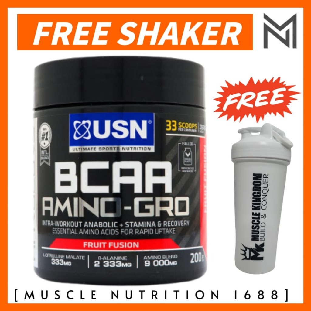 Usn Bcaa Amino Gro Intra-Workout Anabolic Muscle Sports Drink 200g ...