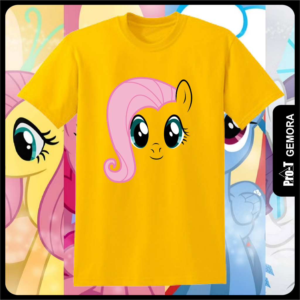 GEMORA_CARTOON MY LITTLE PONY FLUTTERSHY YELLOW T-SHIRT KIDS & ADULT ...