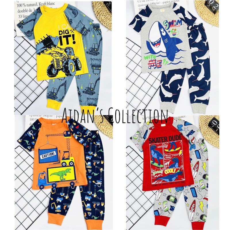 Pyjamas Boy Gym’s Kids BIG / Baju Tidur Kanak-Kanak Lelaki (8 Tahun -14 ...