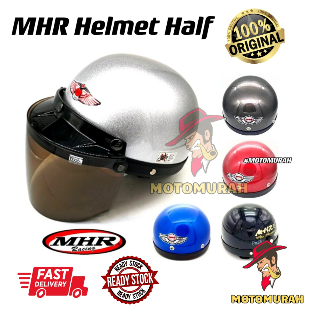 100% Original MHR III Steng Kura Kura Half Cut Helmet (All packing in box) + VISOR "GP RACING ...