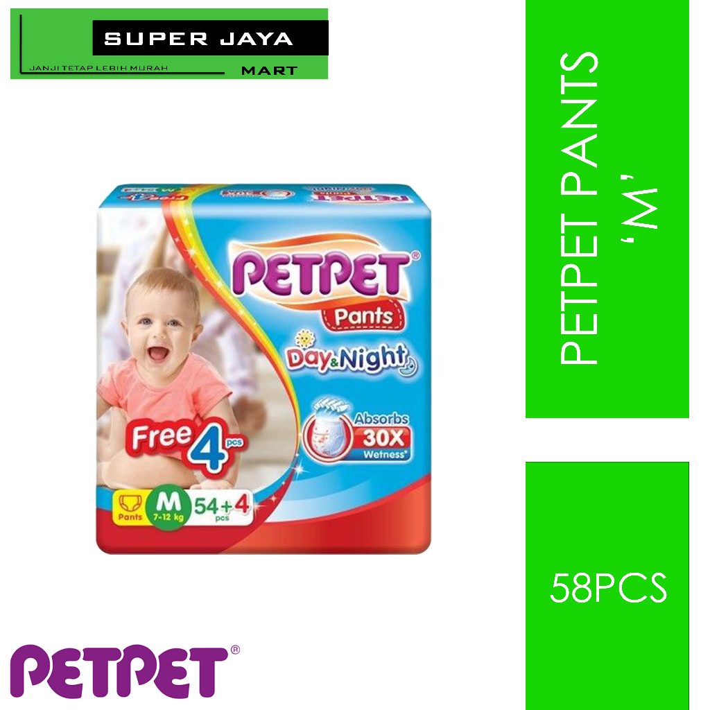 PetPet Pants Diaper Super Jumbo Pack - M/L/XL/XXL | Shopee Malaysia