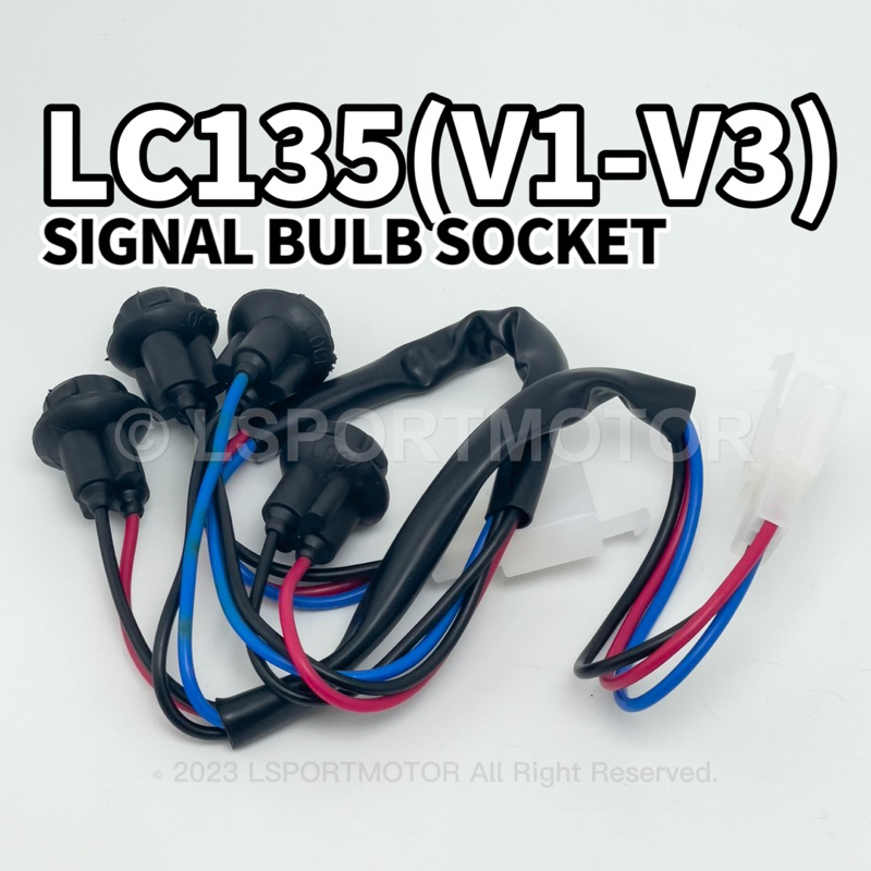YAMAHA LC135 / LC135-NEW V1 V2 V3 SIGNAL BULB SOCKET (R/L) FRONT DEPAN SIGNAL SOCKET WIRE WIRING ...
