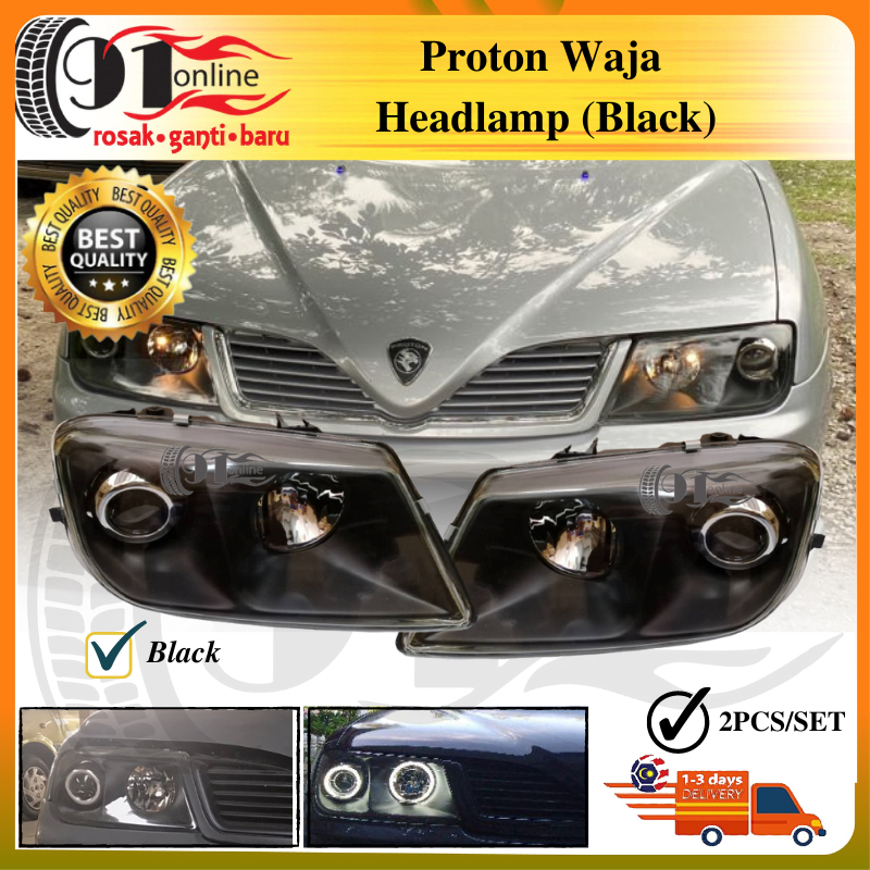 Proton Waja Headlamp Black colour | Shopee Malaysia