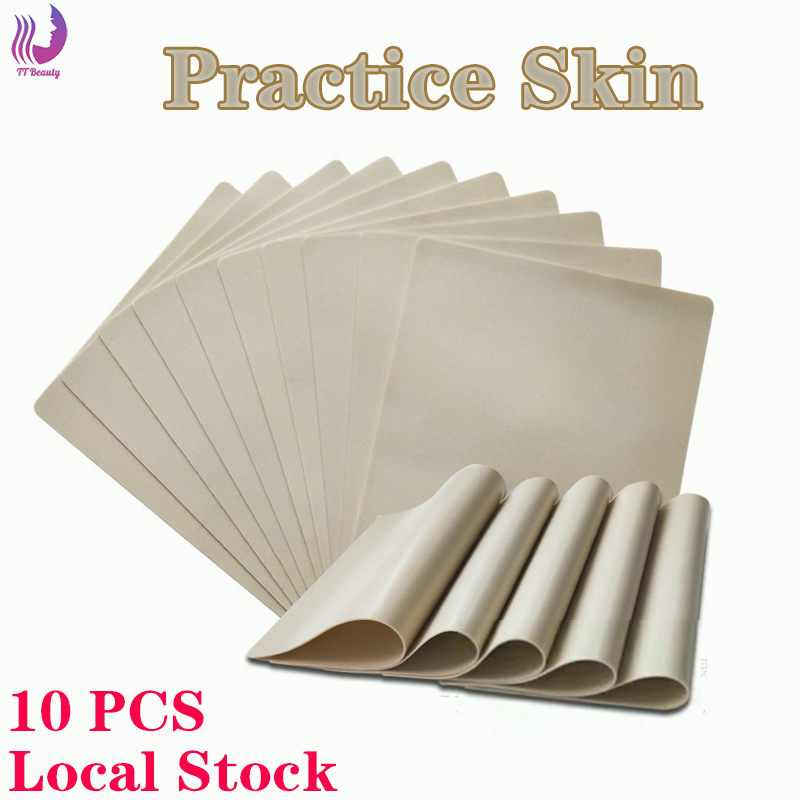 10pcs Tattoo Practice Skin Tattoo Fake Skin 20cm*15cm*1,5mm Artificial ...