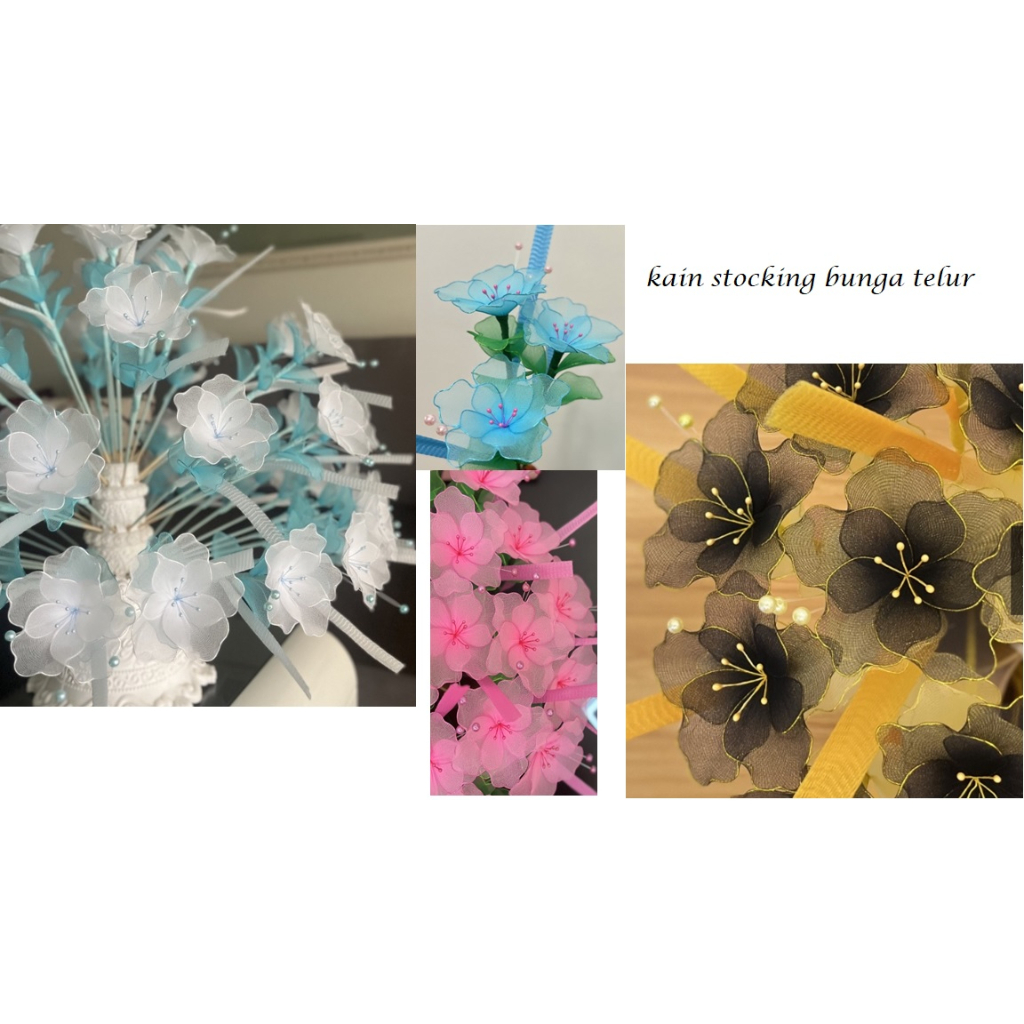 KAIN STOKIN BUNGA FLOWER CLOOTH STOCKING EASY HANDCRAFT DIY MESH FABRIC ...
