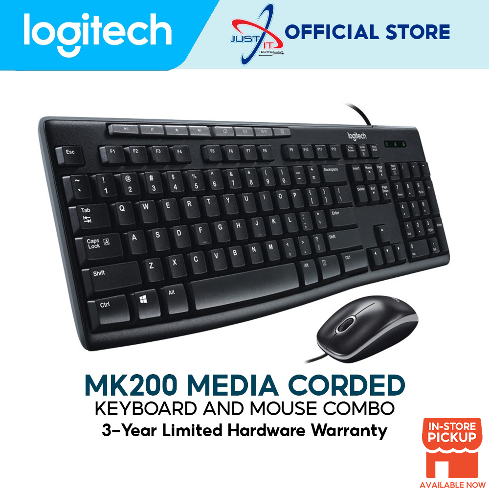 Logitech Mk200 Media Keyboard Mouse Combo Shopee Malaysia