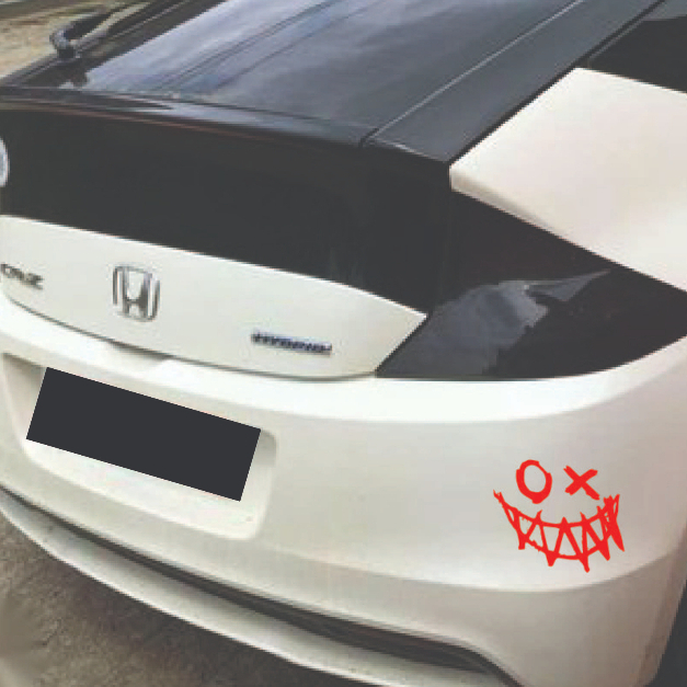 [24 HOURS SHIP] STIKER KERETA EVIL SMILE/CAR STICKER EVIL SMILE ...