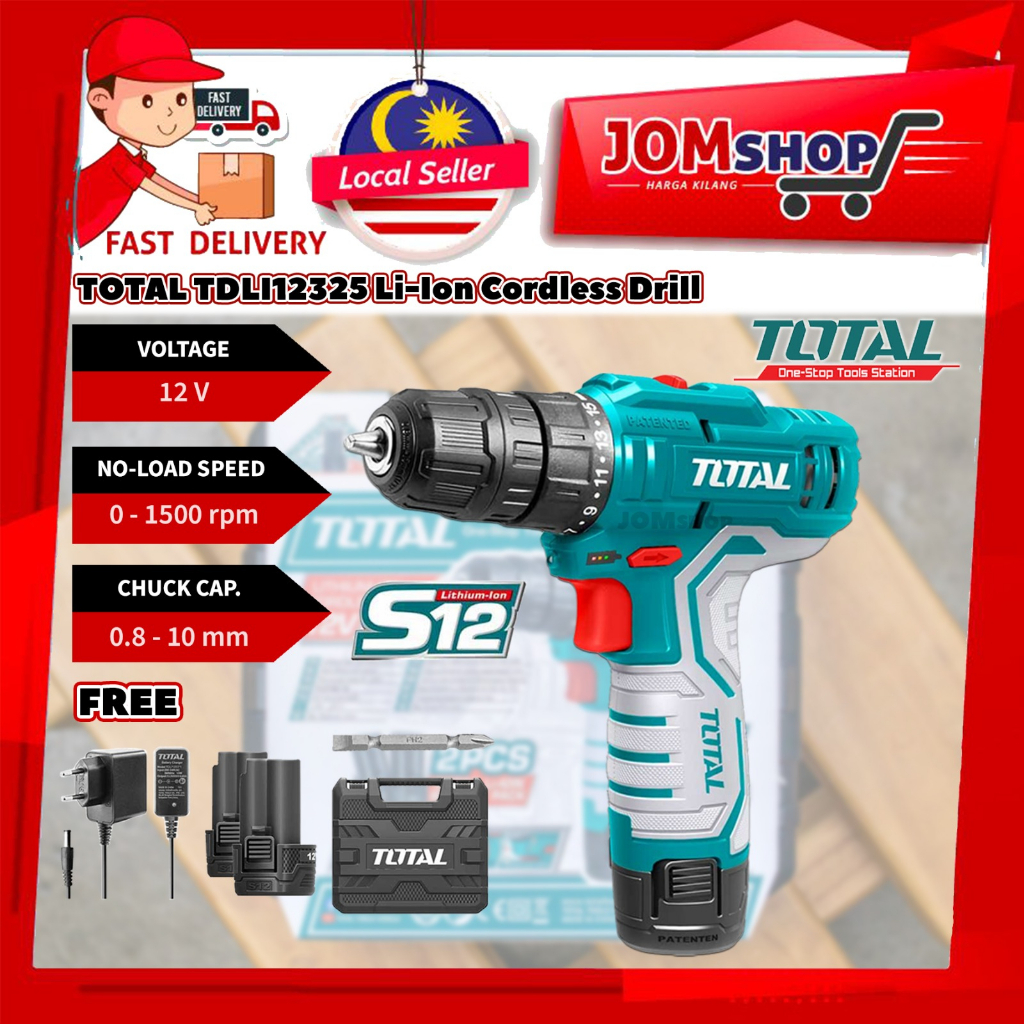 Total Li-ion S12 Cordless Drill (12V) TDLI12325 | Shopee Malaysia