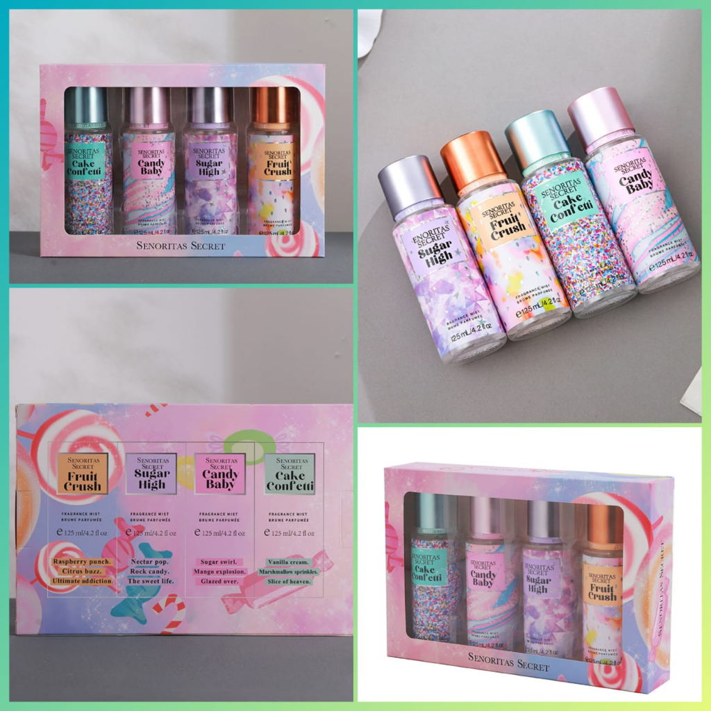Sweet Candy 4in1 4pcs Fragrance Body Mist 125ml x 4 (CANDY BABY SUGER ...