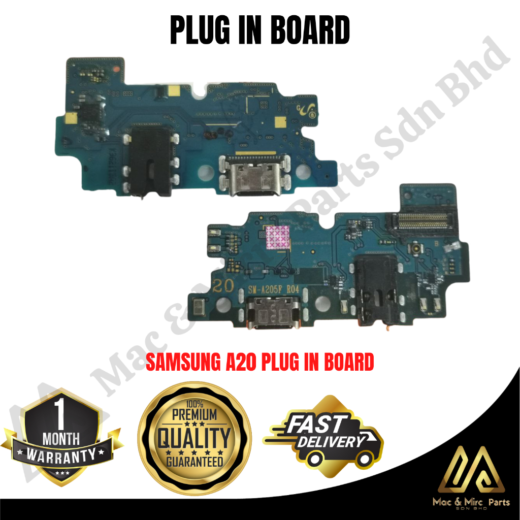 SAMSUNG A20 ( A205F ) CHARGING BOARD PLUG IN BOARD ( READY STOCK ...