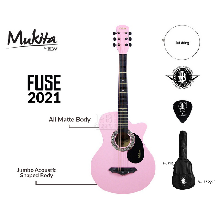 38inch Gitar Akustik- Beginner Guitar Acoustic - Fuse Series | Shopee ...