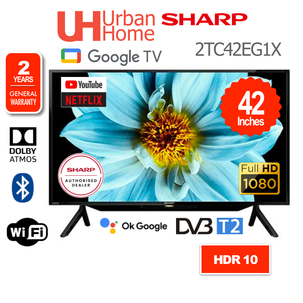 Sharp Android/Google Smart LED TV With Built-in Google Play (42") 2TC42BG1X / 2TC42EG1X | Shopee ...