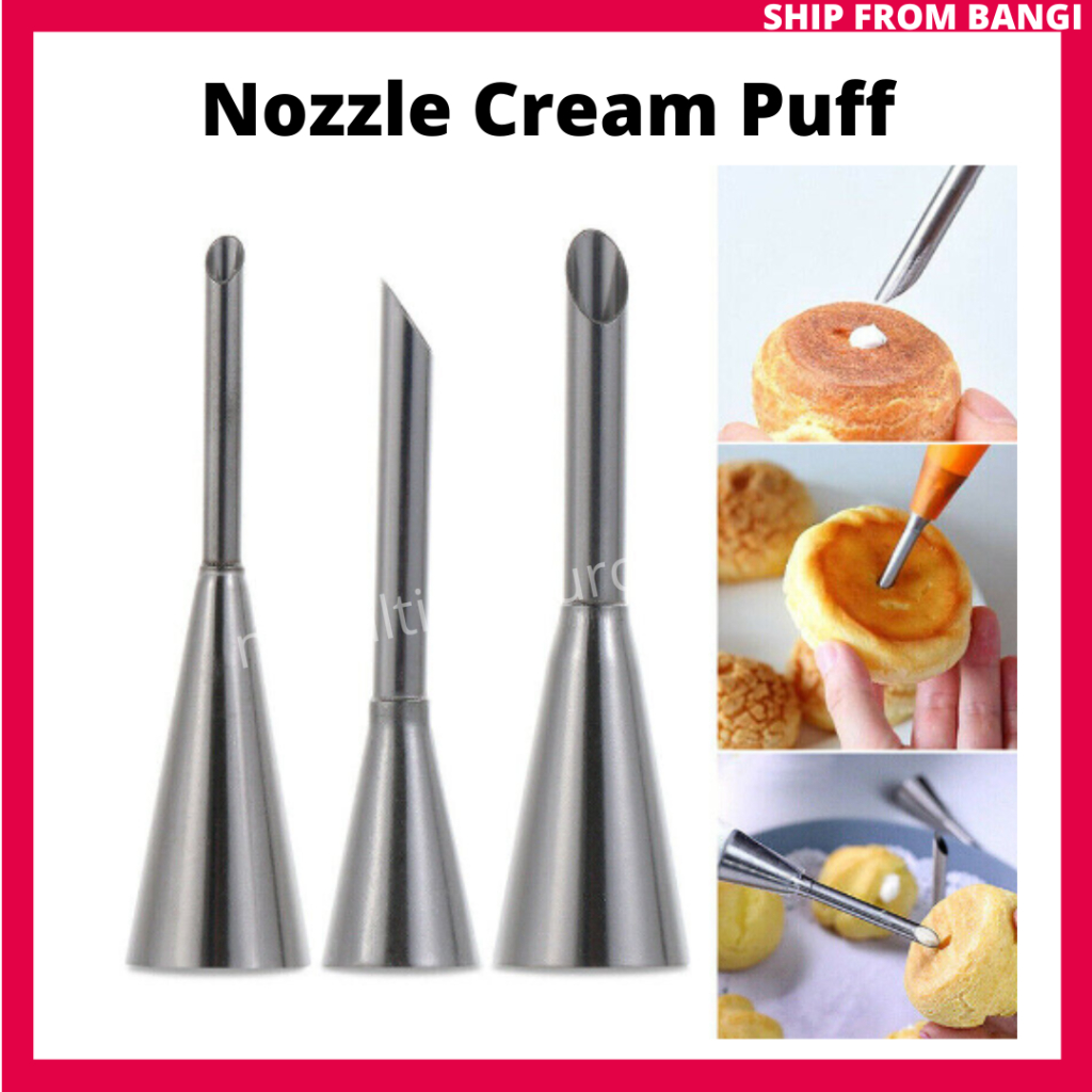 Cream Puff Nozzle Icing Piping Nozzles Cup Cake Tip Pastry Cream Butter ...