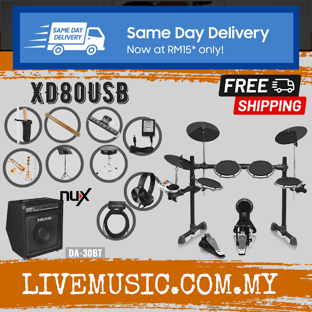 Behringer XD-80USB 8-piece Electronic Drum Set with Amplifier, Drum ...