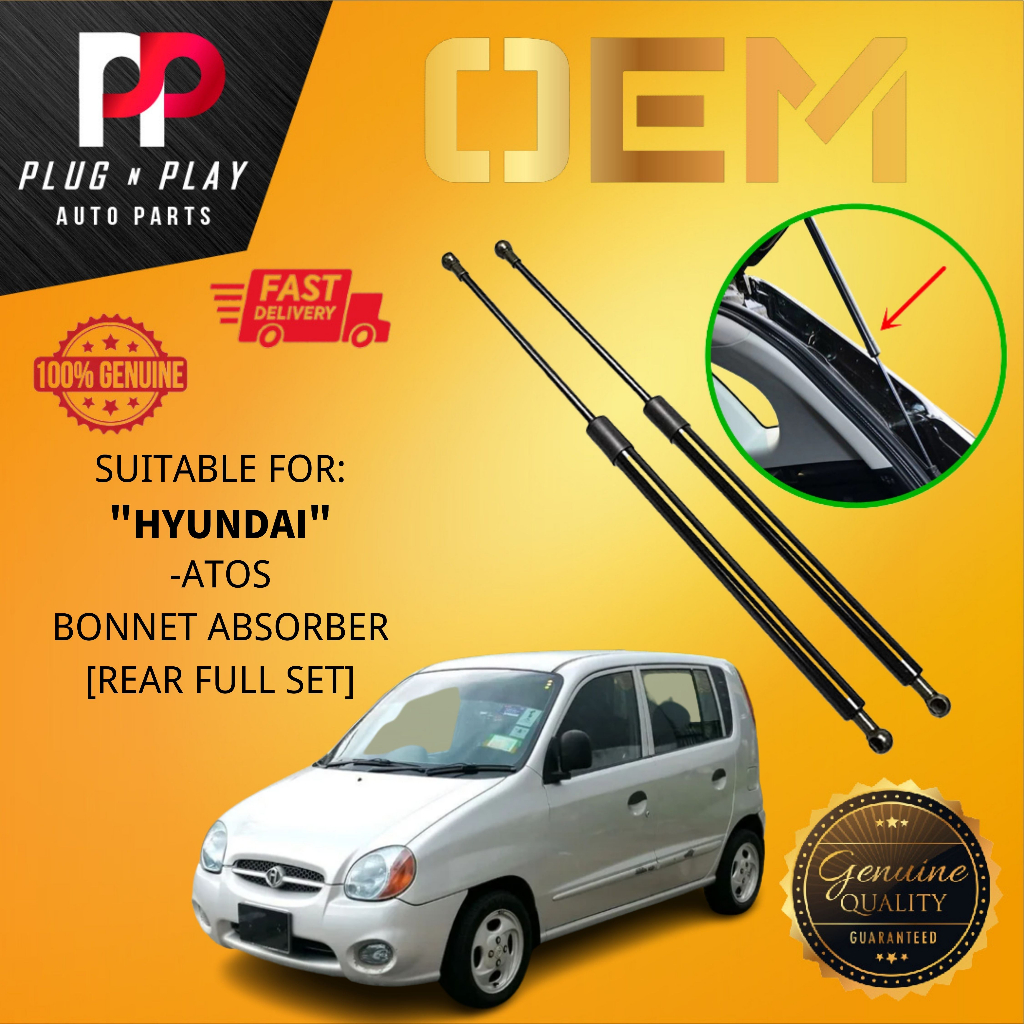 HYUNDAI ATOS REAR FULL SET BONNET ABSORBER QUALITY PRODUCT | Shopee ...