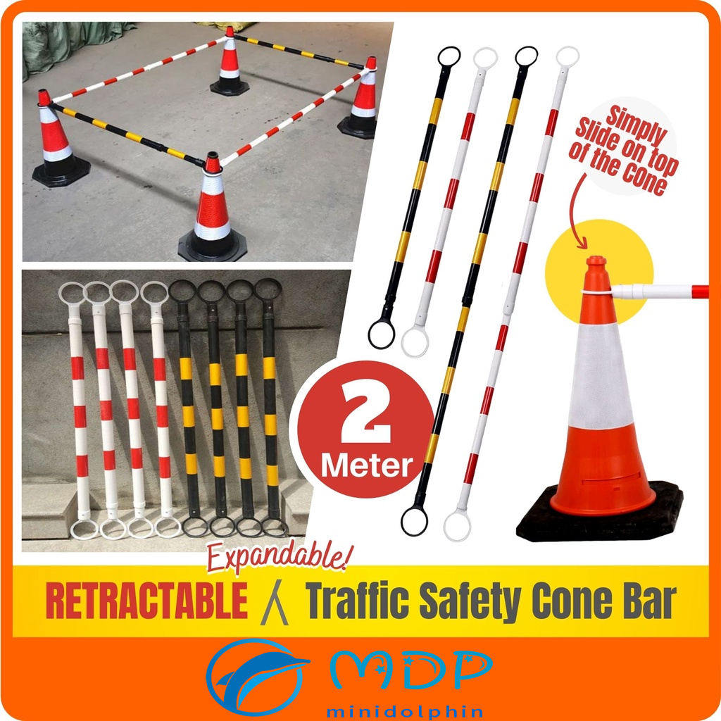 【COD】2 Meter Expandable Retractable Cone Bar Pole Traffic Safety ( Red ...