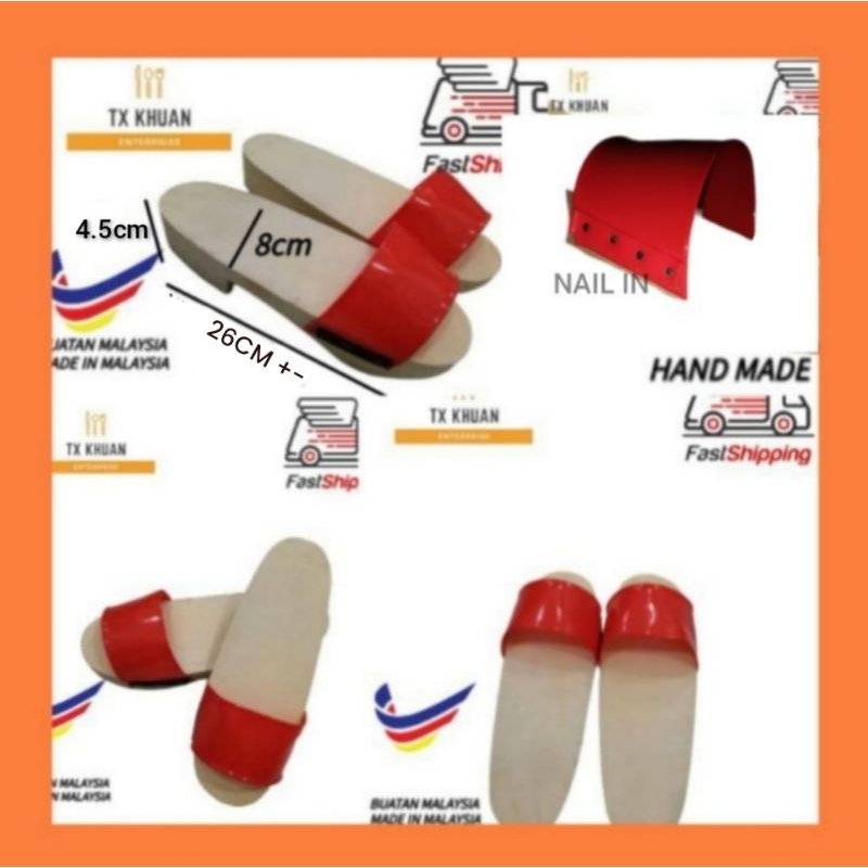 TRADISIONAL WOODEN CLOGS SHOES / 传统原木木屐 / KASUT TEROMPAH KAYU | Shopee ...