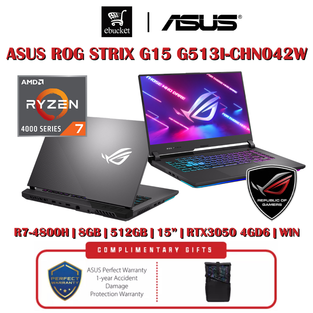 Asus ROG Strix G15 G513I-CHN042W Laptop / Notebook ( R7-4800H / 8GB ...