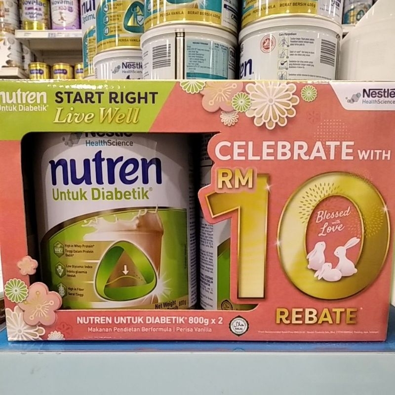 Nutren Diabetik Complete Nutrition (TWIN PACK)(Suitable for Diabetic ...