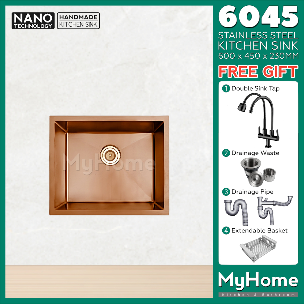 NANO SINK [FREE DOUBLE TAP] SUS304 Stainless Steel Handmade NANO ...