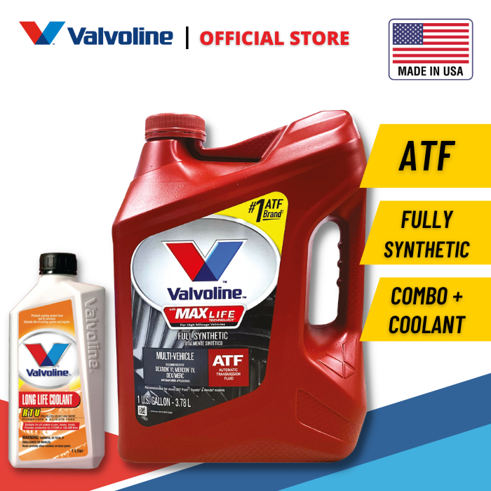 Valvoline Maxlife ATF Auto Transmission Fluid (1 Gallon) + Coolant (1L ...