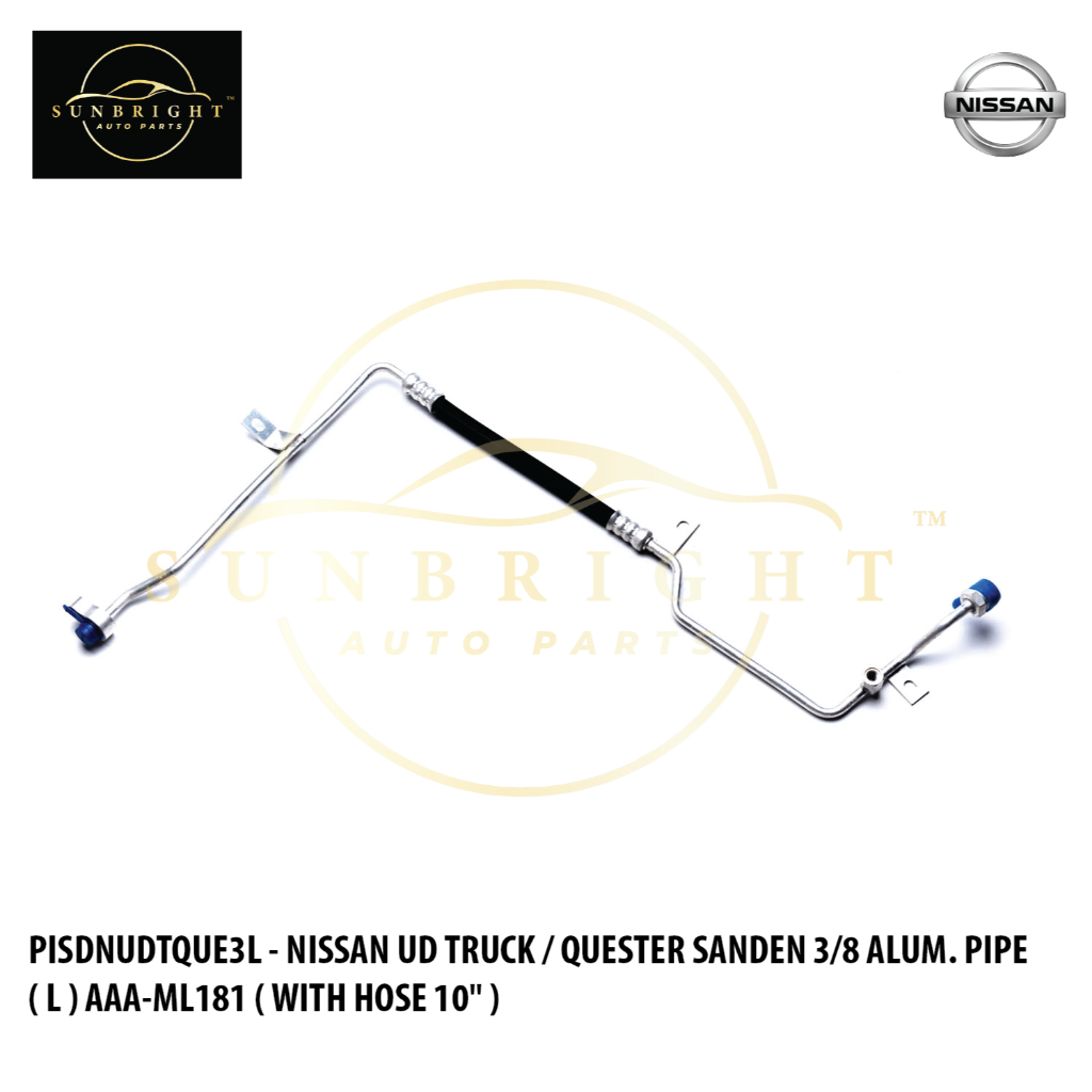 NISSAN UD TRUCK / QUESTER SANDEN 3/8 ALUM. PIPE ( L ) AAA-ML181 ( WITH HOSE 10" ) | Shopee Malaysia