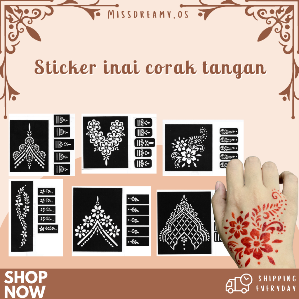sticker inai corak menarik sticker viral inai stiker corak sebelah ...