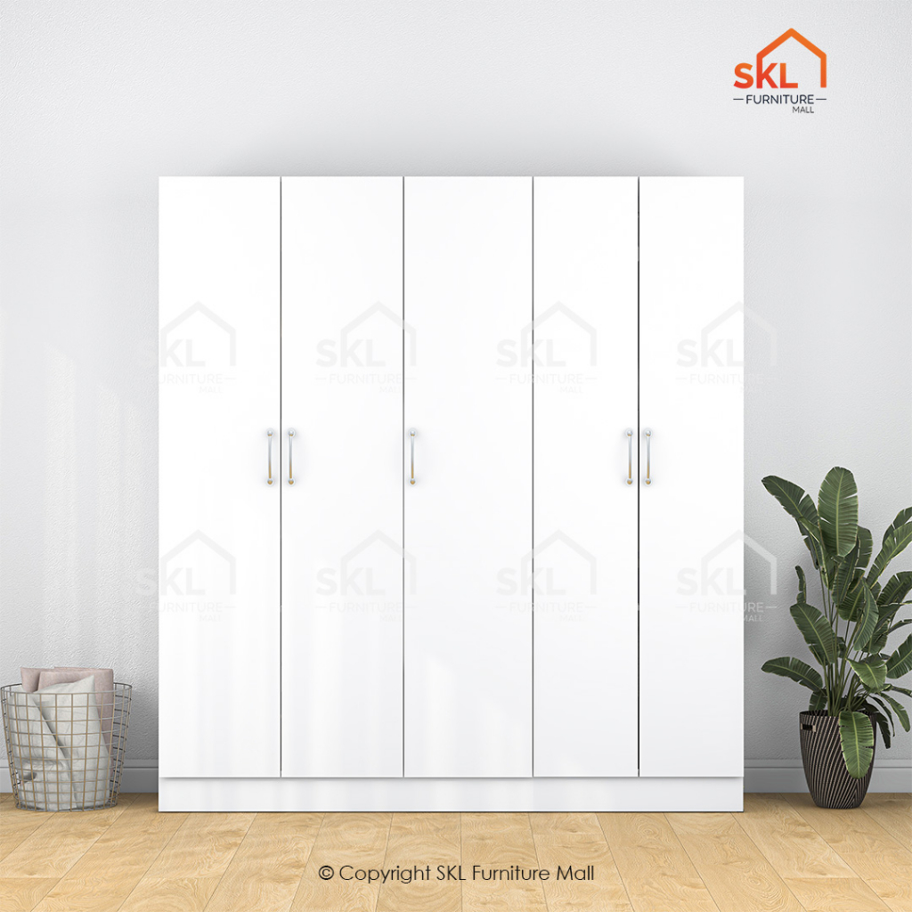 [15MM THICKNESS WOOD] 2-3-4-5 DOORS WARDROBE /ALMARI BAJU / abinet baju ...