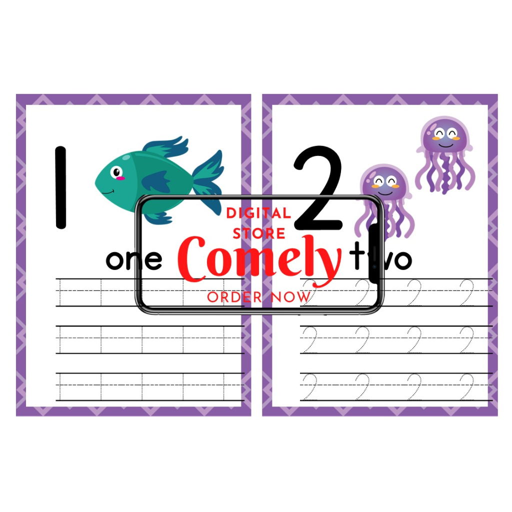 PRESCHOOL WORKSHEET [EDITABLE] Tracing Numbers 1-10 Kindergarten Math ...