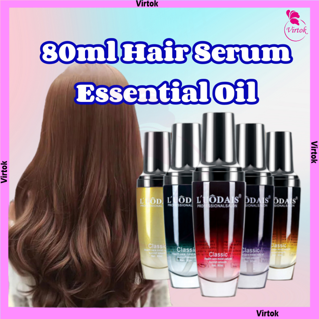 VIRTOK Luodais Hair Serum Essential 60ml Argon Oil Wash Free Dry Frizzy ...