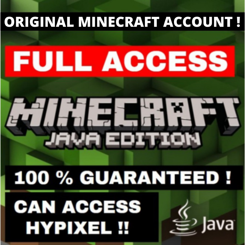 [LIFETIME] Minecraft Java & Bedrock Edition Full Access PC Premium ...
