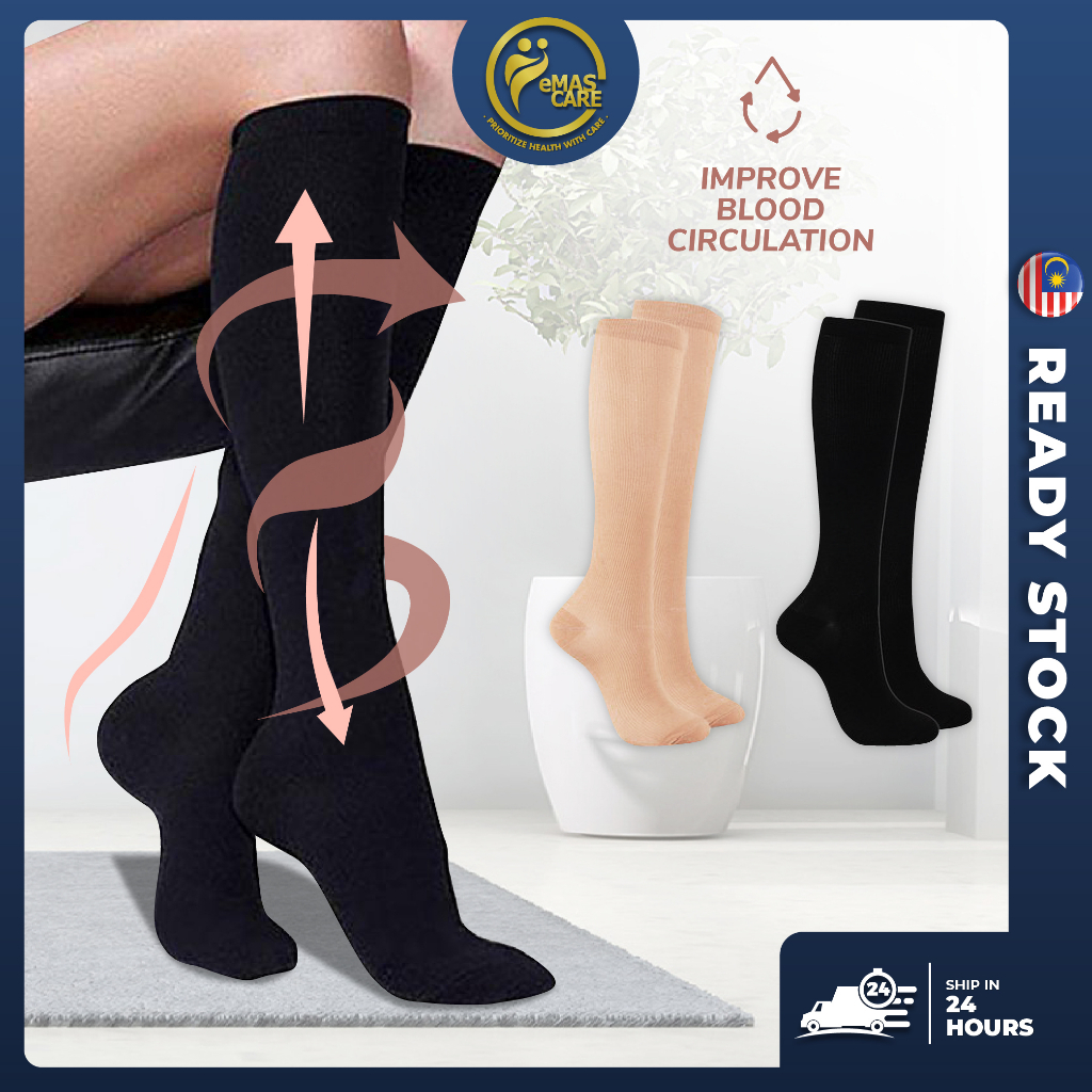 Unisex Copper Infused Anti-Fatigue Pain Relief Compression Socks Travel ...