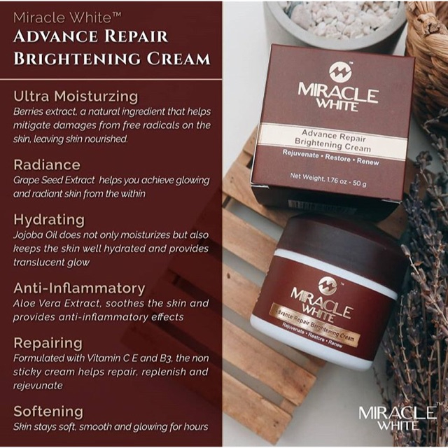 MIRACLE WHITE CREAM 50 G anti-ageing cream that aids the process of ...