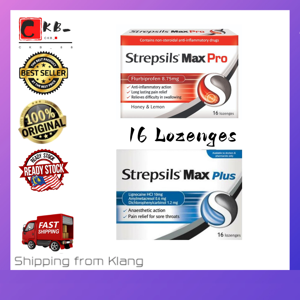 🔥Ready Stock🔥Strepsils Max Pro / Max Plus Lozenges 16's / Strepsil / Maxpro/ Maxplus | Shopee ...