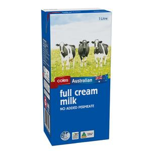Coles Full Cream Australia, Long Life UHT Milk 1 Liter | Shopee Malaysia