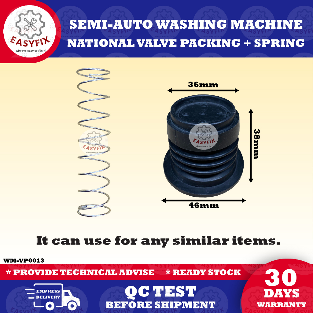 VALVE PACKING + SPRING SEMI-AUTO NATIONAL WASHING MACHINE DRAIN VALVE | Shopee Malaysia