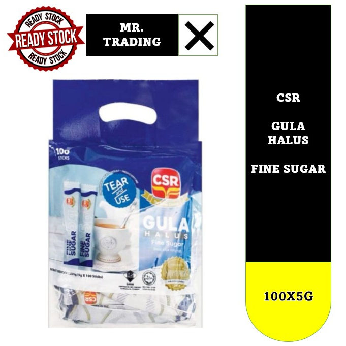 CSR Gula Halus Fine Sugar Stick / Sachet 100x5g | Shopee Malaysia