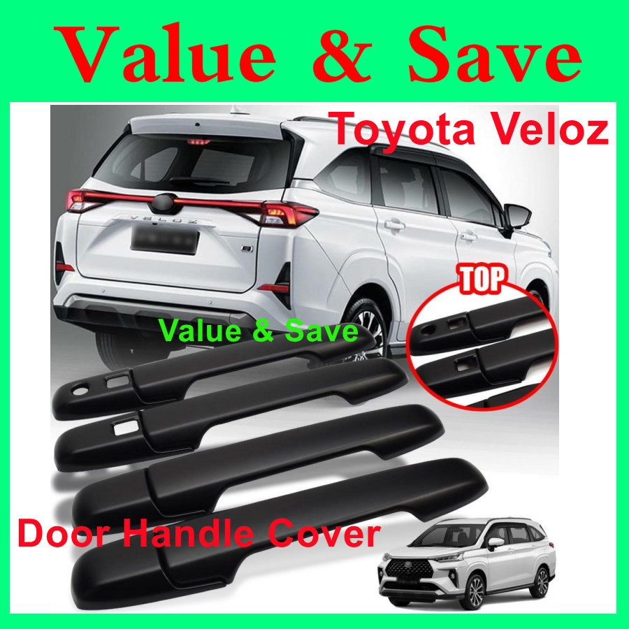 Toyota Veloz 2022 - 2024 Door Handle Cover Door Cover Glossy Black ...