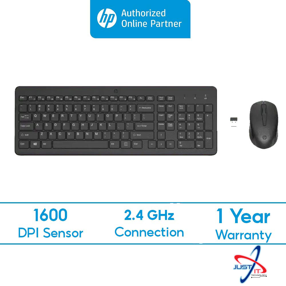 HP 330 COMBO WIRELESS KEYBOARD AND MOUSE - (2V9E6AA#UUF) | Shopee Malaysia